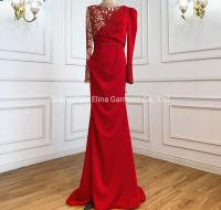 Quality 2021 Hot Selling Sex Beading Ball Dress Luxury Red Evening Party Frock Mermaid for sale