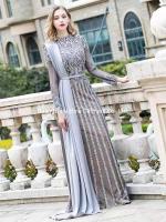 Quality 2021 Muslim New Arrival Sequined Stone Sex Beading Evening Dress Luxury Party for sale