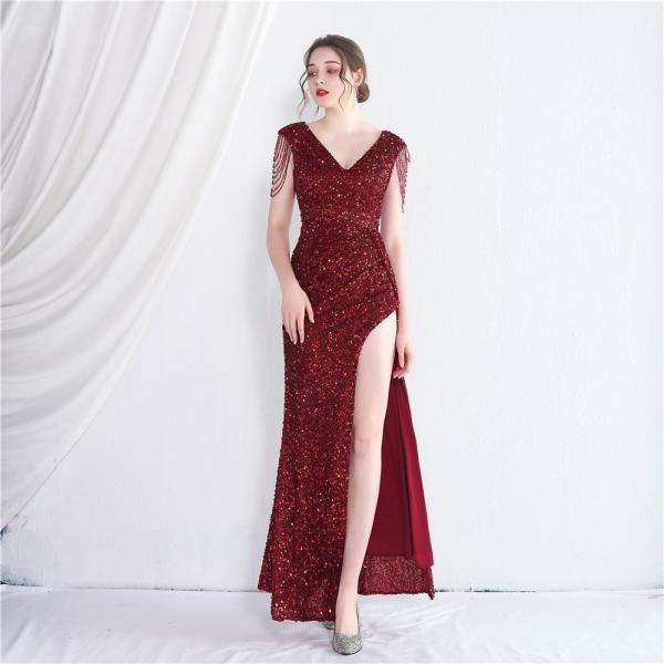 Quality Evening Party Prom Women Dress Sequin Slim Sheath Women Sexy Skinny Wedding for sale