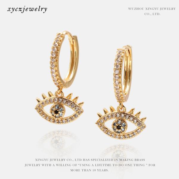 Quality 2021 New Earring Copper Platinum Plating Gold Plating with Zircon for sale