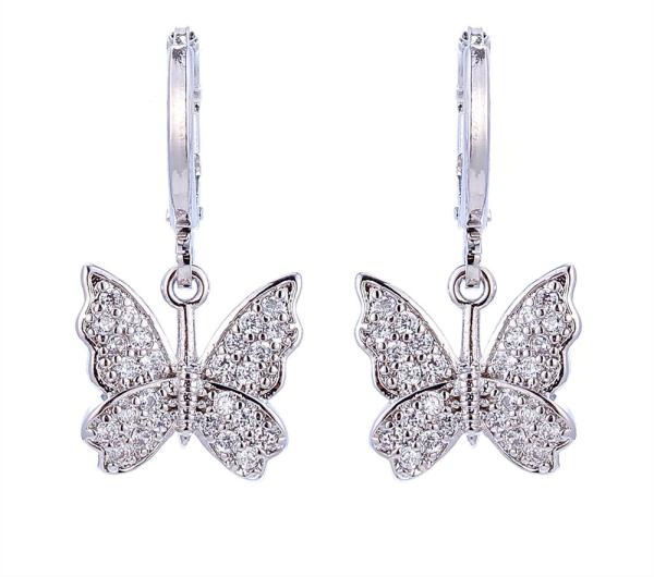 Quality 2021 New Earring Copper Platinum Plating Gold Plating Butterfly Design for sale