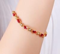 Quality 2021 New Bracelet Copper Alloy 24 K Gold Plating with Zircon for sale