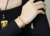 Quality 2021 New Bracelet Copper Alloy 24 K Gold Plating Four Leaf Cover Heart-Shaped for sale