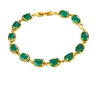 Quality 2021 New Bracelet Copper Alloy 24 K Gold Plating with Artificial Jasper for sale