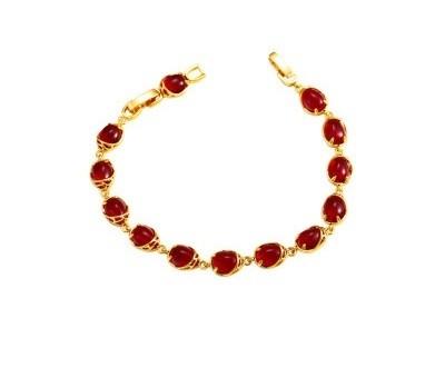 Quality 2021 New Bracelet Copper Alloy 24 K Gold Plating with Artificial Jasper for sale