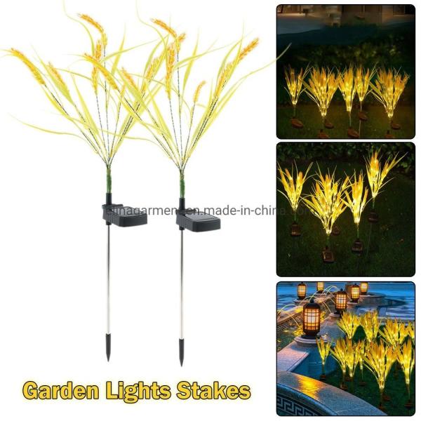 Quality Garden Decoration LED Solar Simulation Rice Colorful Lights Solar Flower for sale