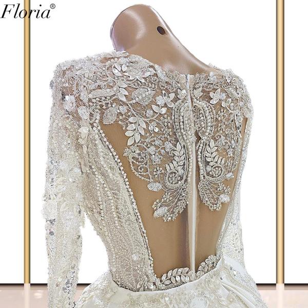 Quality Customized Bridal Dress Lace Wedding Dress Bride Gowns Trailing Vestido De Noiva for sale