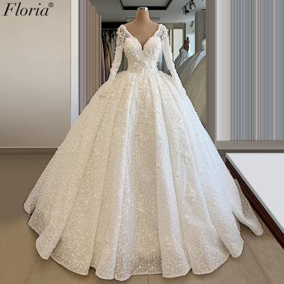 China OEM High Quality Wedding Dress Bridal Dress Customized Flower Gown for sale