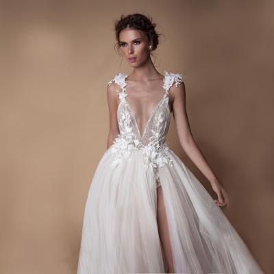 China 2021 Western Hot Selling Sex Bridal Dress Evening Party Frock Boho Embroidery Dress Vestido De Noiva for sale