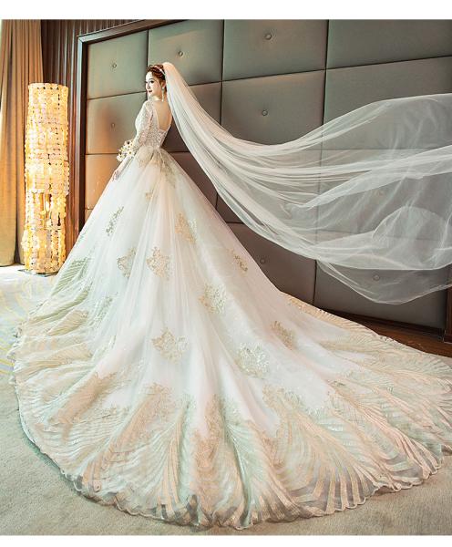 Quality 2022 Western Strapless Hot Bridal Dress Lace Wedding Dress Bride Gowns Trailing Vestido De Noiva for sale