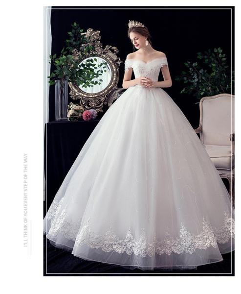 Quality 2021 New Western Strapless Hot Bridal Dress Lace Wedding Dress Bride Gowns Trailing Vestido De Noiva for sale