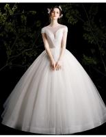 Quality 2021 New Hot Western Strapless Bridal Dress Lace Wedding Dress Bride Gowns for sale