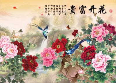 China Chinese Popular Flowers 3d Posters 3d Printing PET Lenticular for sale