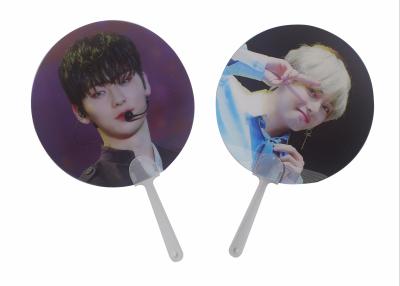China Custom Lenticular Printing Portable Handheld Fan For Korea Star Promotional Concert for sale