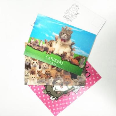China PET/ PP Lenticular Postcard Printin 3D / Flip Effect Dinosaur Image Card for sale