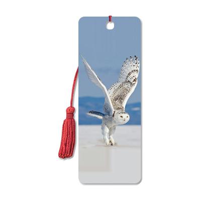 China CMYK 15.6X5.3cm Birds 3D Lenticular Bookmark With Tassels for sale