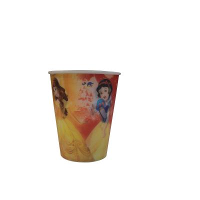 China PP lenticular cup 3d and flip effect with cartoon design for promotion for sale
