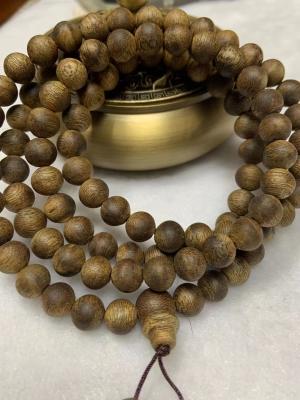 Cina Natural Bai Qi Nan Hand Chuan Sinking Agarwood Bracelet Acqua Grade Olio Nero Singolo in vendita