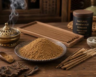 China Authentic Pure Natural Agarwood Powder Wood Soothing Sleep Aromatherapy Home Seal Agarwood Sandalwood Powder for sale