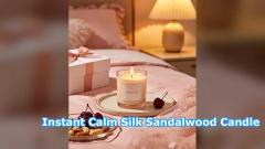 Silk Sandalwood Luxury Scented Candle for Relaxing Evenings