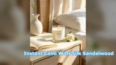 Silk Sandalwood Candle for Relaxing Home Atmosphere