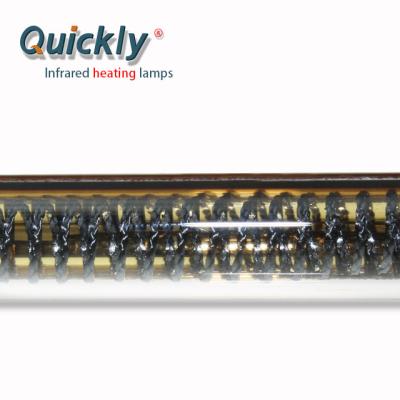 China Gouden van de de Koolstofvezel van de Kleuren Enige Buis Infrarode de Verwarmer1.6um 2.6um Golflengte Te koop