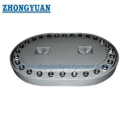 China Recessed Oval Marine Manhole Cover | ISO5894:2018 Type CO Multi-Bolt Design for sale