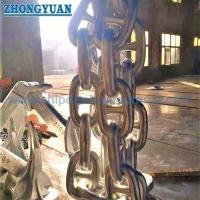 China Hot-Dip Galvanized Stud Link Anchor Chain | Grade 2 & Grade 3 for Marine Anchoring for sale