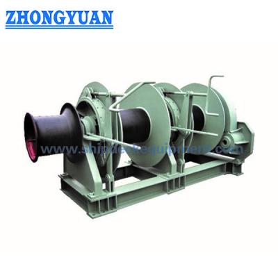 China 5–500 kN Electro-Hydraulic Double-Drum Mooring Winch with Single Warping End for sale