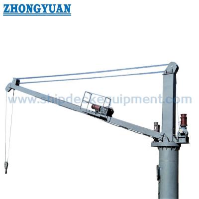 China 3T × 5m Electric Fixed-Boom Marine Deck Crane | Pedestal Slewing Crane for sale
