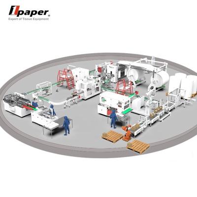 Cina V Servizio di linea di produzione di tessuti pieghevoli con macchina per il taglio e l'imballaggio di carta tissuta in vendita