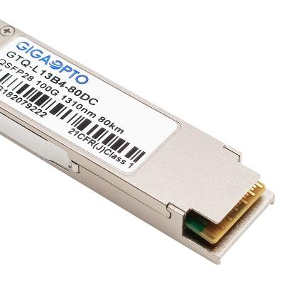 Cina Modulo ottico del ricetrasmettitore di 100GBASE ZR4 QSFP28 80km 1310nm DOM Duplex LC SMF in vendita