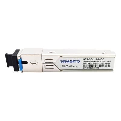 Cina Sc UPC 20km DDM del ricetrasmettitore TX1.244G/RX2.488G 1310nm TX 1490nm RX della classe B+ GPON SFP di ONU Ontario in vendita