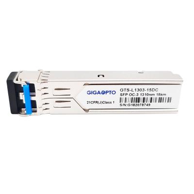Cina 155Mbps SFP OC-3/STM-1 IR-1 15km 1310nm LC duplex SMF DOM Transceiver Module in vendita