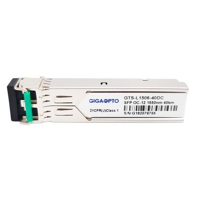 中国 OC-12/STM-4 622Mbps 1550nm 40km SFPのトランシーバー モジュールSMF DOMの二重LC 販売のため