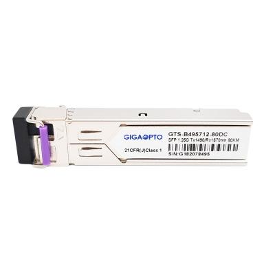 Cina modulo del ricetrasmettitore dei DOM LC del modulo 1000BASE BX TX1490nm RX1570nm 80km SMF di 1.25G BiDi SFP in vendita