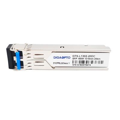 Cina Ricetrasmettitore ottico 20km SMF LC duplex DOM Tx 1310nm Rx 1550nm di 100BASE LX 155Mbps SFP in vendita