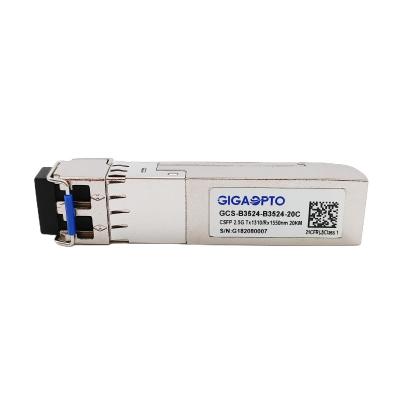 China Os DOM óticos duplos do transceptor TX1310 RX1550 LC 20km da fibra 2.5Gbps CSFP BIDI à venda