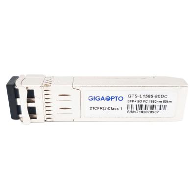 Cina DOM del ricetrasmettitore 80km 1550nm EML SMF LC dello ZW SFP+ del modulo di Manica della fibra 8GFC in vendita