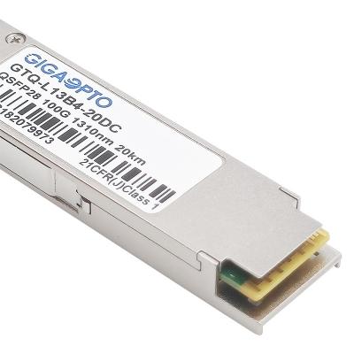 Cina modulo ottico del ricetrasmettitore di 100G eLR4 20km 4WDM QSFP28 con CDR doppi in vendita
