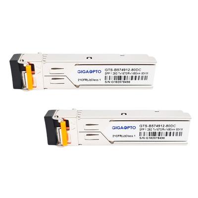 Cina Ricetrasmettitore 80km LC della fibra di gigabit RX1490nm/di TX1570nm per SMF GLC-BX80-D in vendita