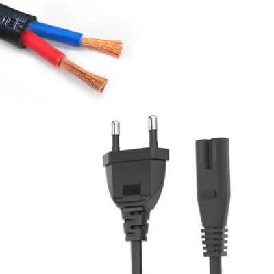 China XianDa supply best 360 tv EU Plug 2 pin to IEC C7 electrical supplies power cords dryer extension cords ac power cord for sale