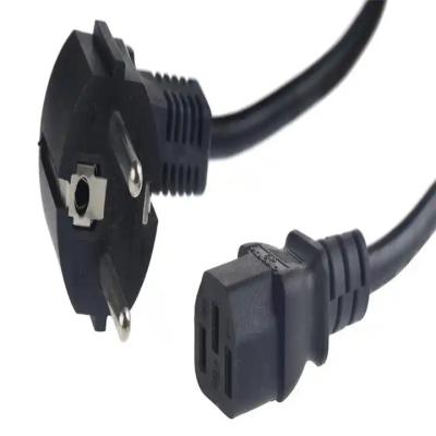 China PVC / RUBBER K04 2 pin eu plug electric Supply KC dryer ac approved extension cord wire electric high power cords plug for sale