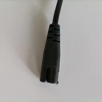 China XianDa Swivel Ac UK 2 Pin Plug To IEC C7 Connector Euro plug Power Cable Electrical Extension Cord AC UK Power Cord for sale