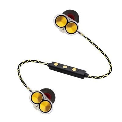 China Made in China Dual Dynamic speakers premium quality bt wireless earphone with microphone and volume handsfree function for sale