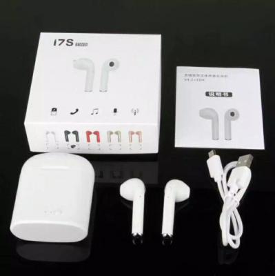 China Double /dual single ture wireless stereo blue-tooth headset earbuds TWS I7S headphones for sale