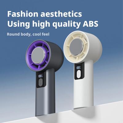 China 3000mAh Battery Mini Portable Handheld USB Fan Customized Silent Digital Display for sale