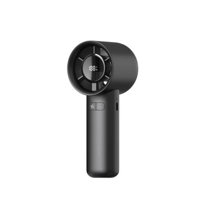 China 2000mAh Battery Brushless Motor Handheld Fan with Digital Display for Personal Cooling for sale