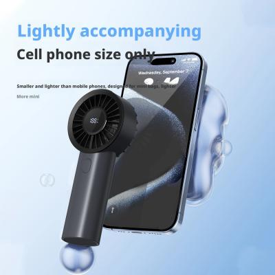 China 2000mAh Battery Brushless Motor Digital Display Mini Portable Handheld USB Fan for Outdoor Use for sale