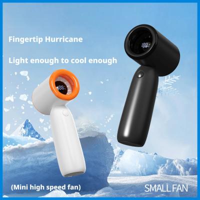 China Custom Logo Mini Portable Handheld Fan With Brushless Motor High Speed Cooling for sale